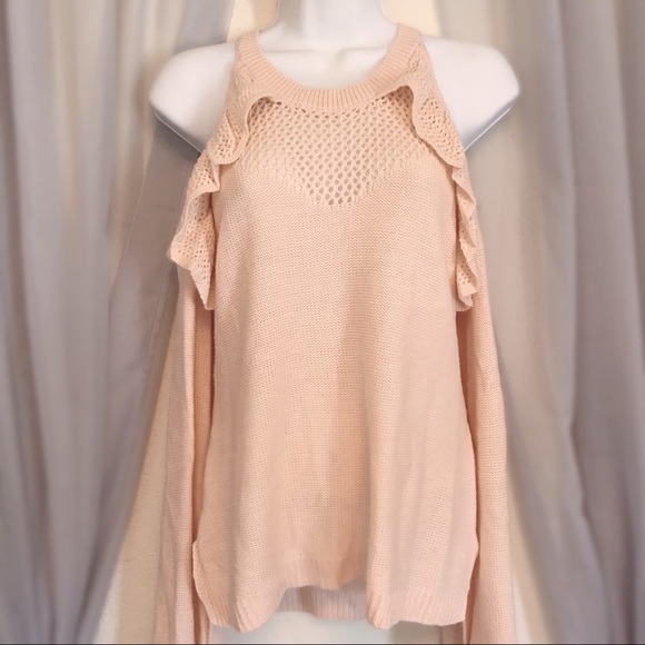 American Rag | Sweaters | Gorgeous Peach Ruffle Detailed Sweater | Poshmark